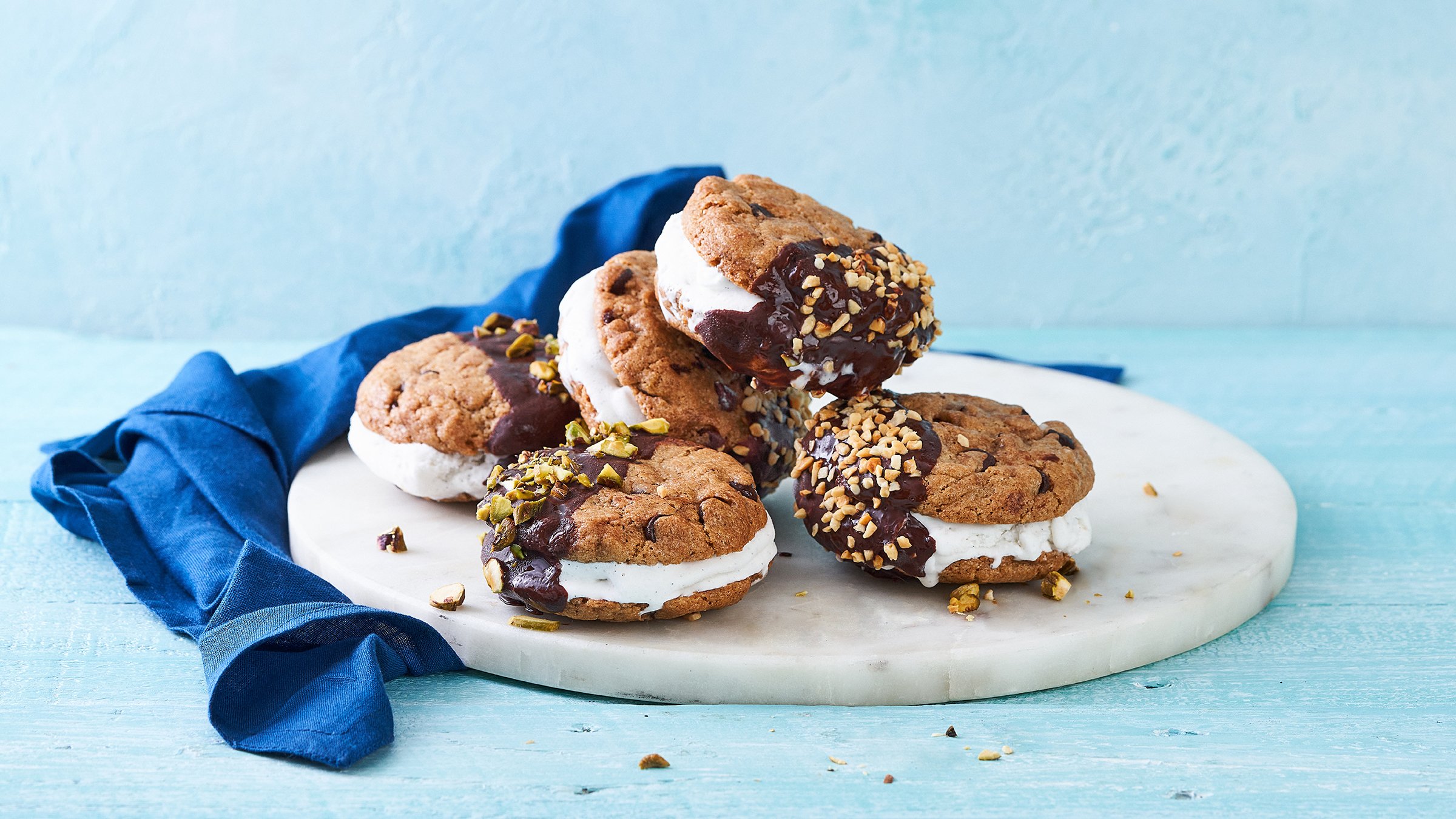 Choc Chip Ice Cream Sandwiches | White Wings